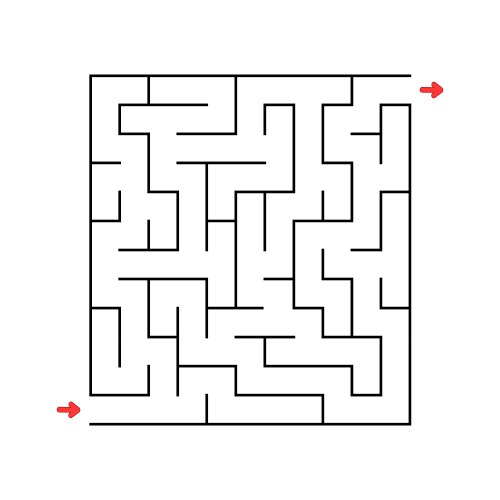 Abstract labyrinth educational game for kids Vector Image