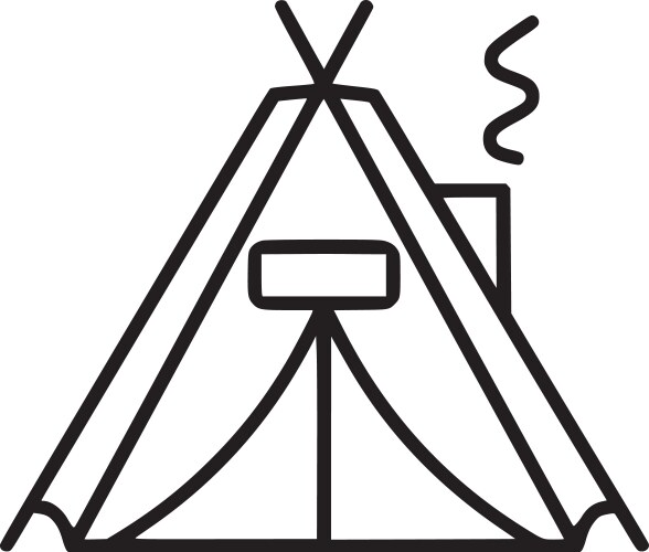 Camping tent svg silhouette Royalty Free Vector Image