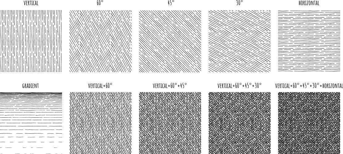 Sketch hatching abstract pattern backgrounds Vector Image