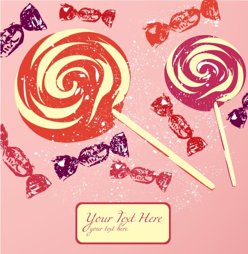 Candy shop sweets background Royalty Free Vector Image