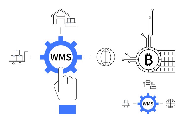 Warehouse management system wms integration Vector Image