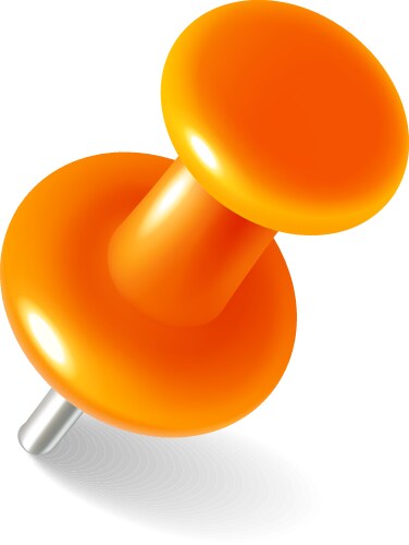 Green push pin mockup realistic thumb tack Vector Image