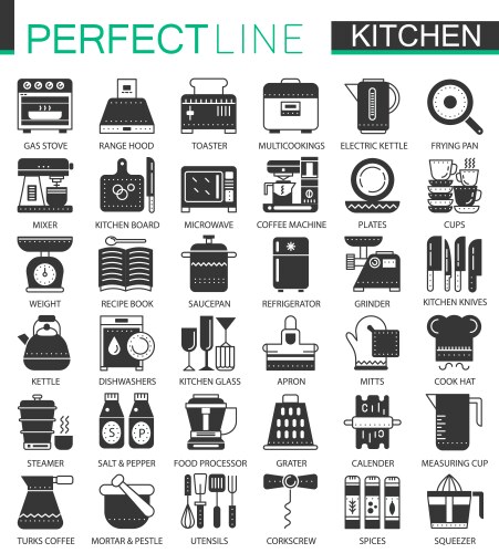 Cookware kitchen set Royalty Free Vector Image