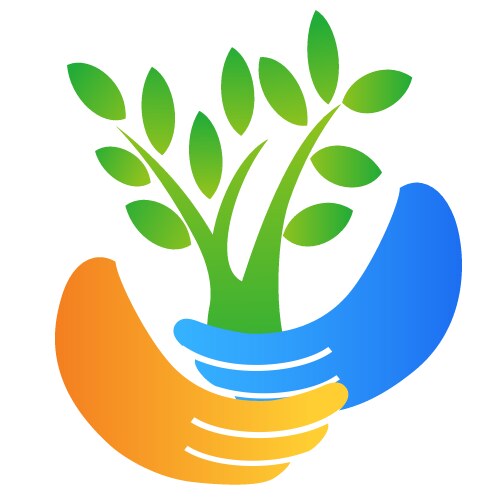 Teamwork holding hands logo Royalty Free Vector Image