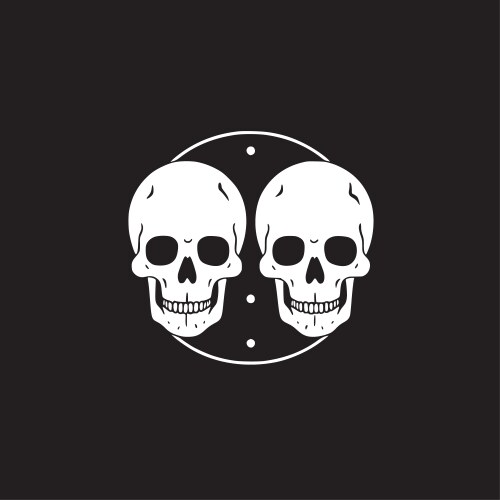 Skull - minimalist and simple silhouette Vector Image