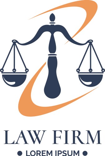 Lawyer legal law firm logo design Royalty Free Vector Image