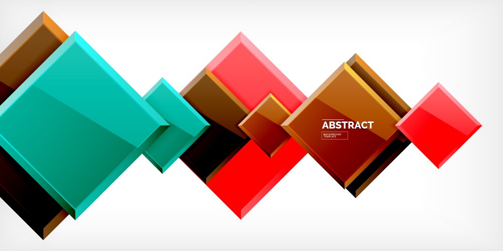 Shiny glossy metallic or plastic square design Vector Image