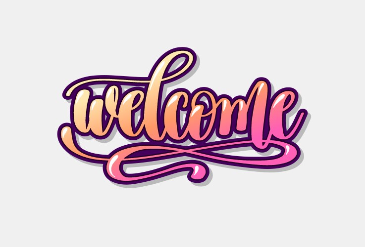 Hand Lettering Welcome Vector Images (over 7,000)