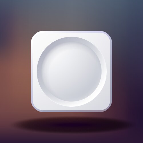 Minus sign glossy ui button with pixelated icon Vector Image