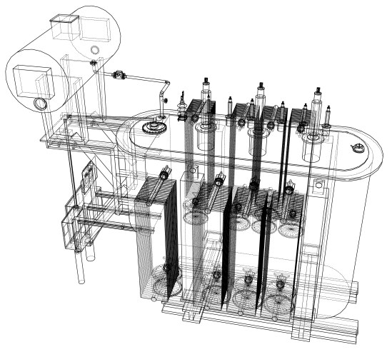 Power transformer drawing Vector Images & Graphics for Commercial Use ...
