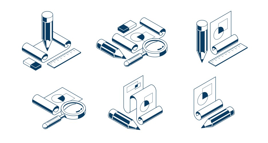 Engineering project concept paper document Vector Image