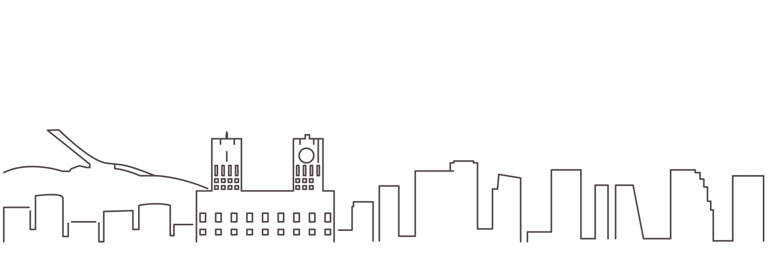 One single line drawing zaragoza city skyline Vector Image