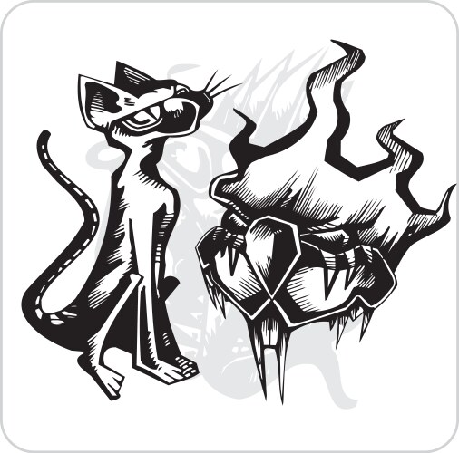 Aggressive Cat Vector Images (over 7,100)