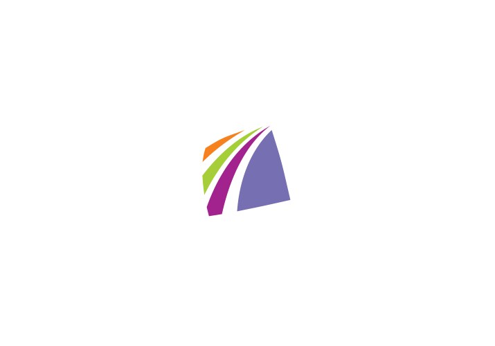 Abstract square shine company logo Royalty Free Vector Image