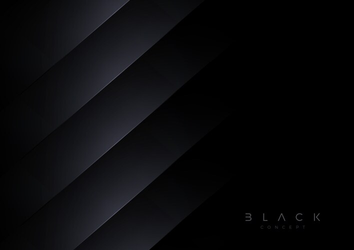 Abstract black background with overlapping layers Vector Image