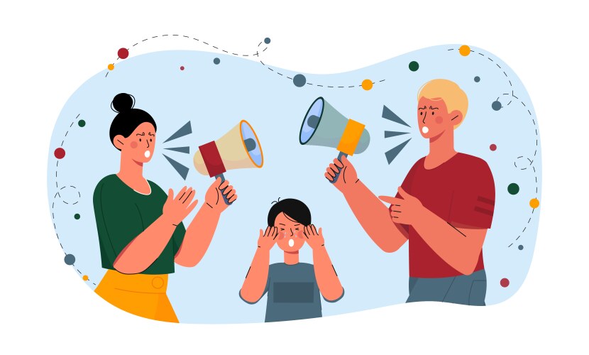 Angry Parents Screaming at Child Cartoon Vector Images (over 290)