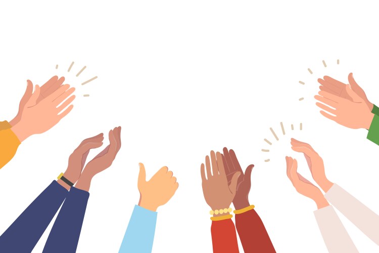 Standing Ovation Clipart Multicultural Audience Applauding At