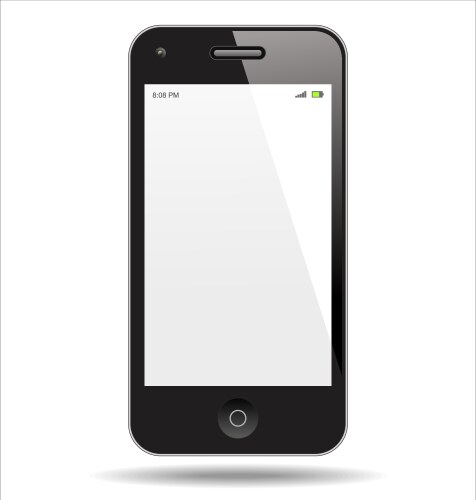 Three black smartphones Royalty Free Vector Image