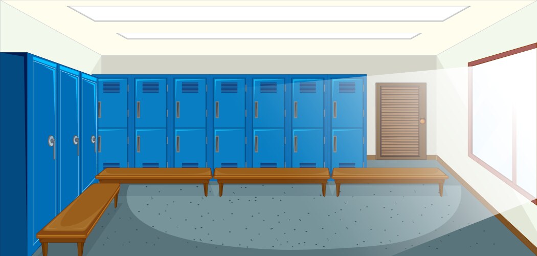School locker room background Royalty Free Vector Image