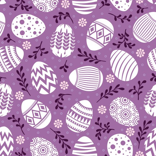 Easter seamless background festive elements Vector Image