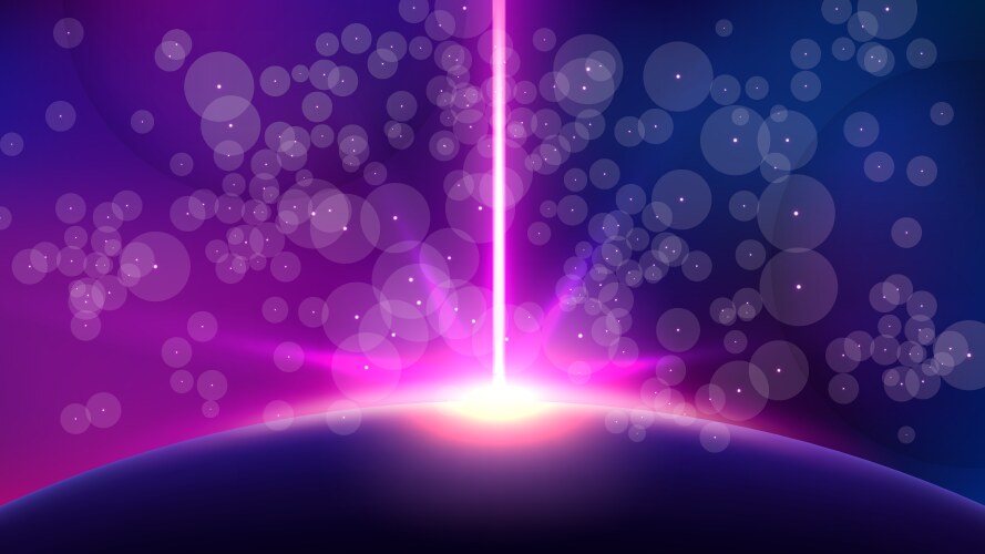 Red rays rising from horizon Royalty Free Vector Image