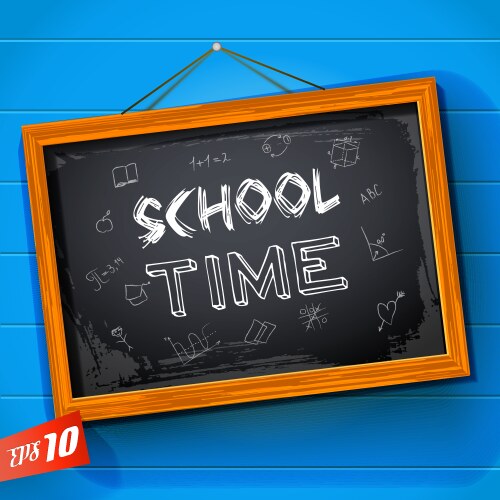 School time template Royalty Free Vector Image