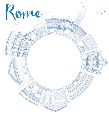 Rome Landmarks and Monuments Vector Images (over 3,400)