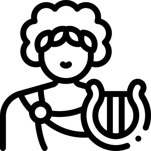 Ankh icon thin linear style design isolated on Vector Image