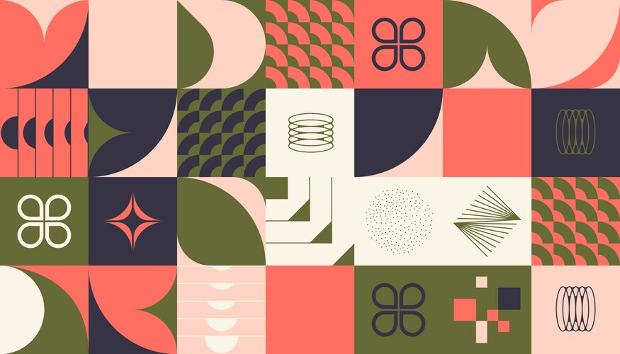 Abstract Color Palette Guide - Brutalism – Royalty-Free Vector ...