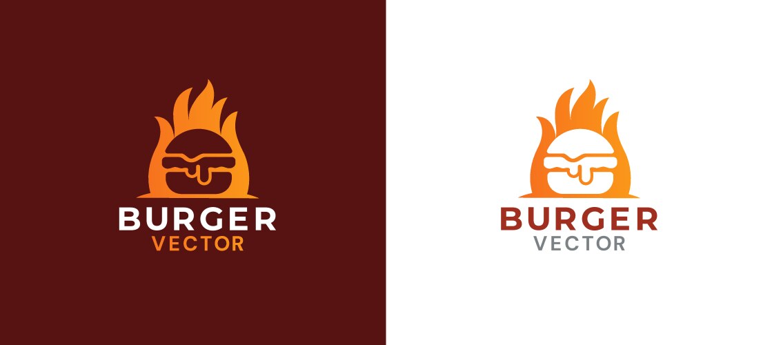 Burger shop logo design – Royalty-Free Vector | VectorStock