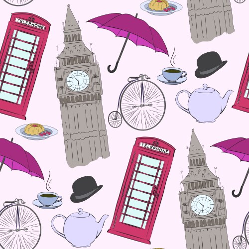 London seamless pattern Royalty Free Vector Image
