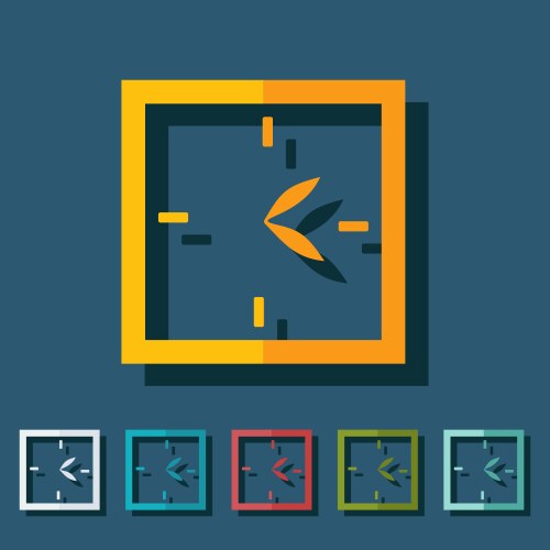 Icons in a flat style clock Royalty Free Vector Image