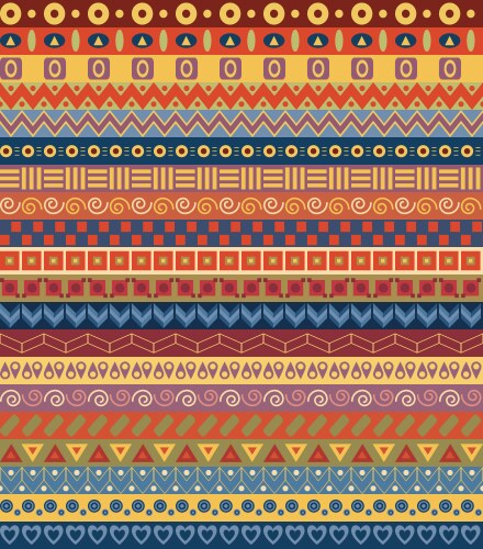 Tribal striped seamless pattern Royalty Free Vector Image