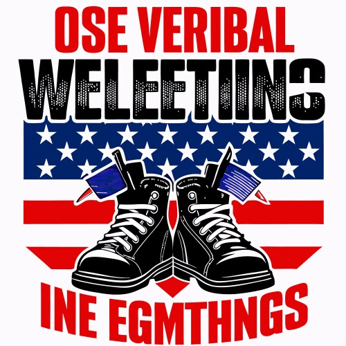 American veteran us maps boots and weapon Vector Image