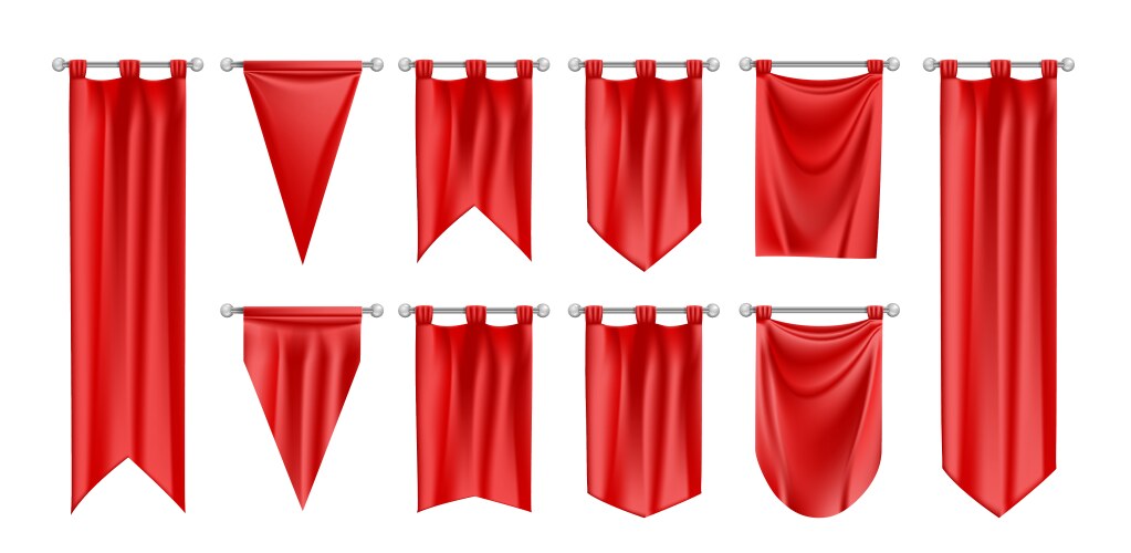 Medieval royal banner classical victorian flags Vector Image