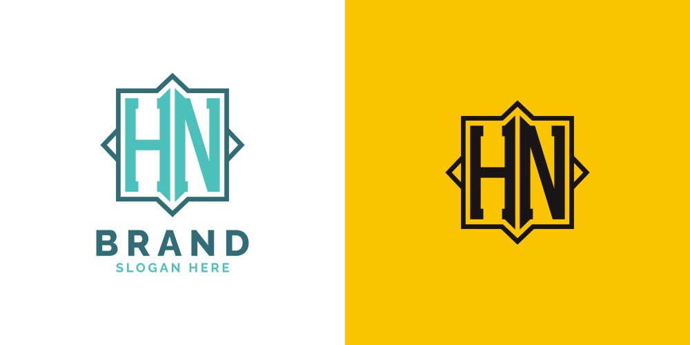 Letter hn logo design luxury hn furniture logo Vector Image