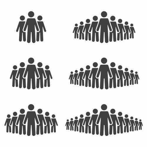Stick Figure Crowd Vector Images (over 1,000)