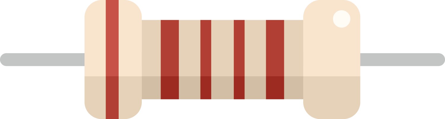 Resistor diagram icon flat electric circuit Vector Image