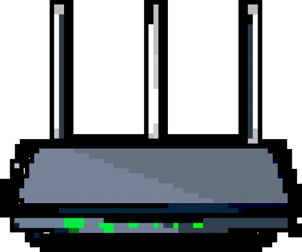 Lan dsl modem game pixel art Royalty Free Vector Image