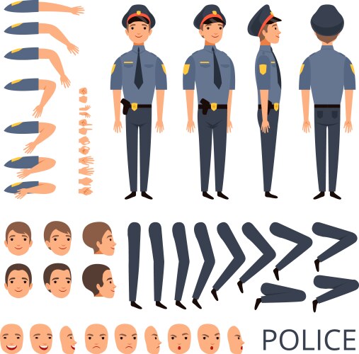 Traffic police road security control Royalty Free Vector