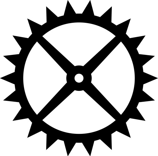 Sprocket chain icon design template isolated Vector Image