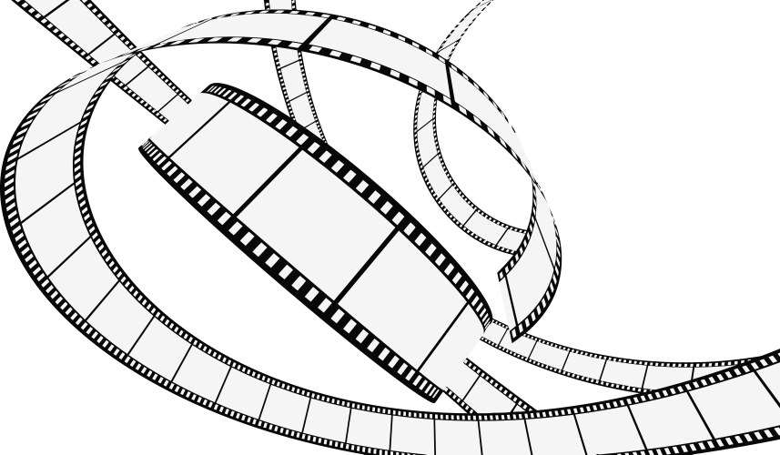 Blank film strip isolated on white background Vector Image