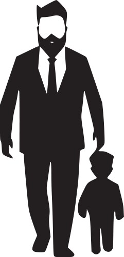 Father - minimalist and flat logo Royalty Free Vector Image