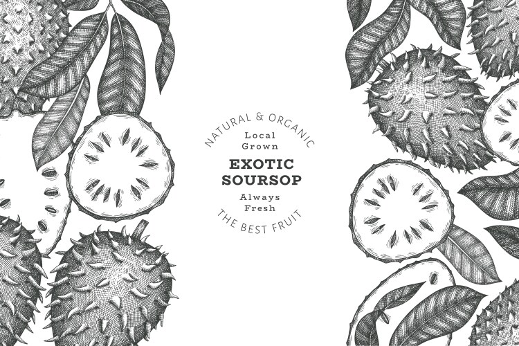 Soursop pattern Royalty Free Vector Image - VectorStock