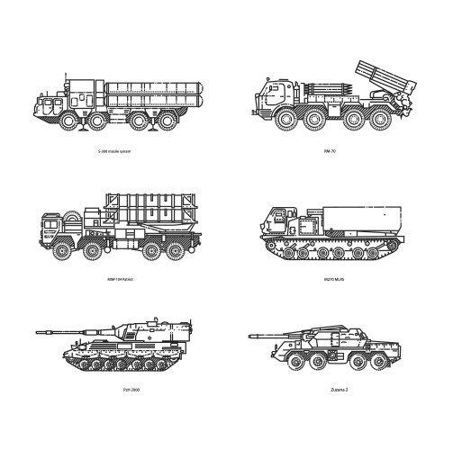 Military technical transport a set of artillery Vector Image
