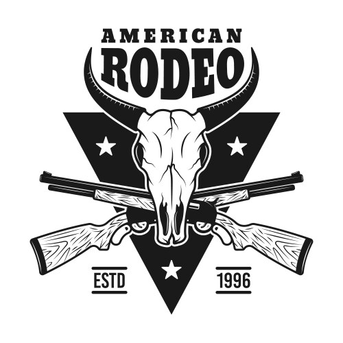 Rodeo emblem set Royalty Free Vector Image - VectorStock