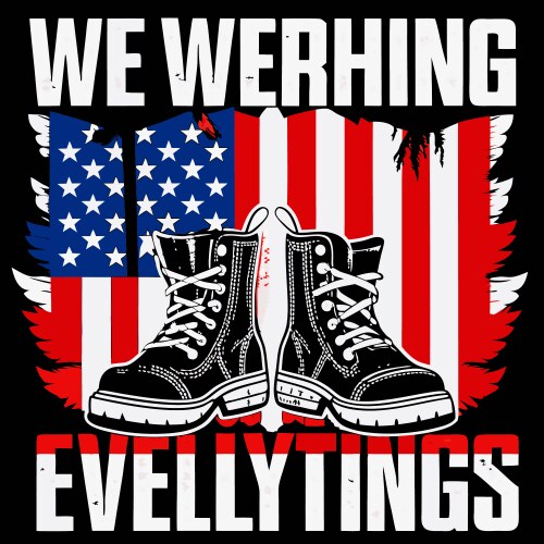 American veteran us maps boots and weapon Vector Image