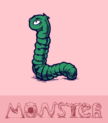 Monster Letter L Vector Images (40)