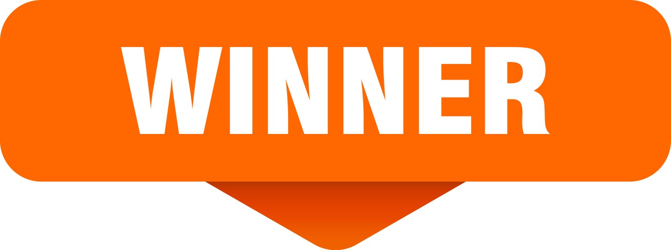 Winner sticker sign on transparent Royalty Free Vector Image