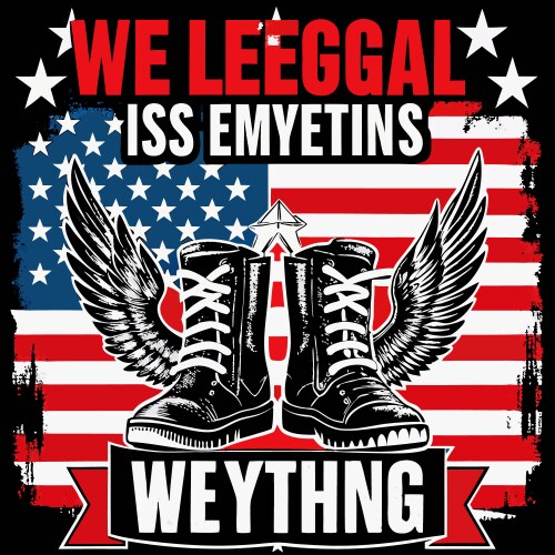 American veteran us maps boots and weapon Vector Image